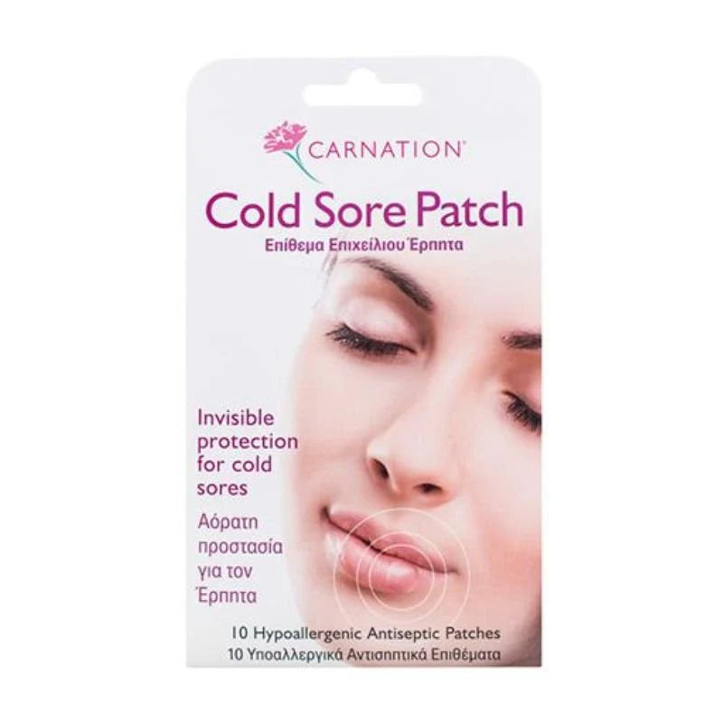 Carnation Cold Sore Patches - Invisible Protection & Fast Healing
