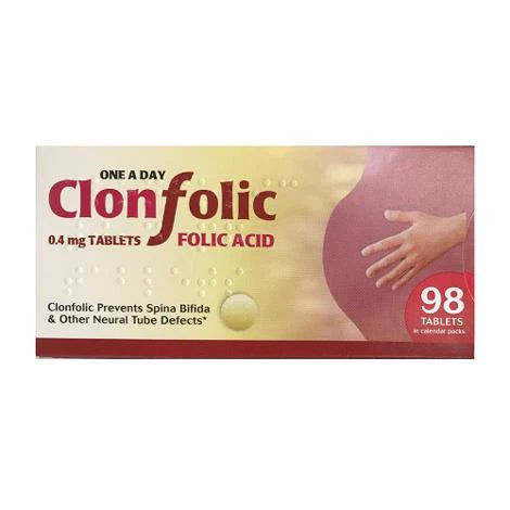 Clonfolic Folic Acid Tablets for Pregnant Women & Early Pregnancy