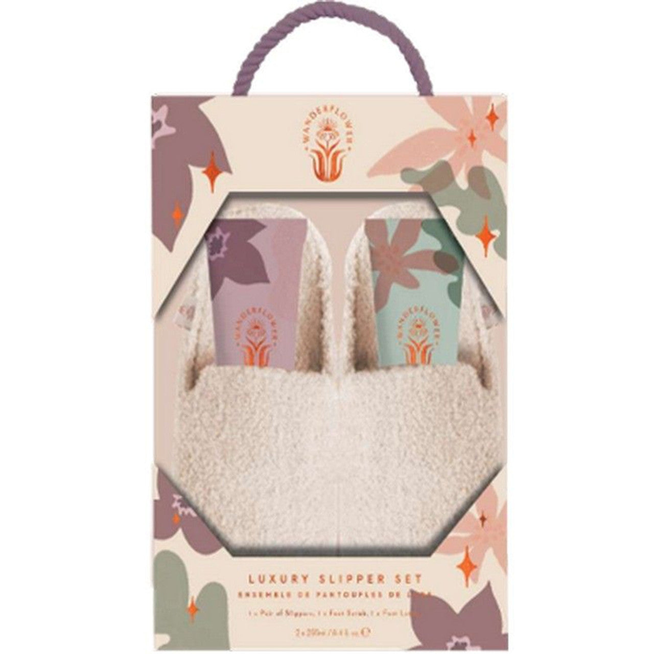 Wanderflower Luxury Slippers Gift Set – Spa-Like Foot Care for Women